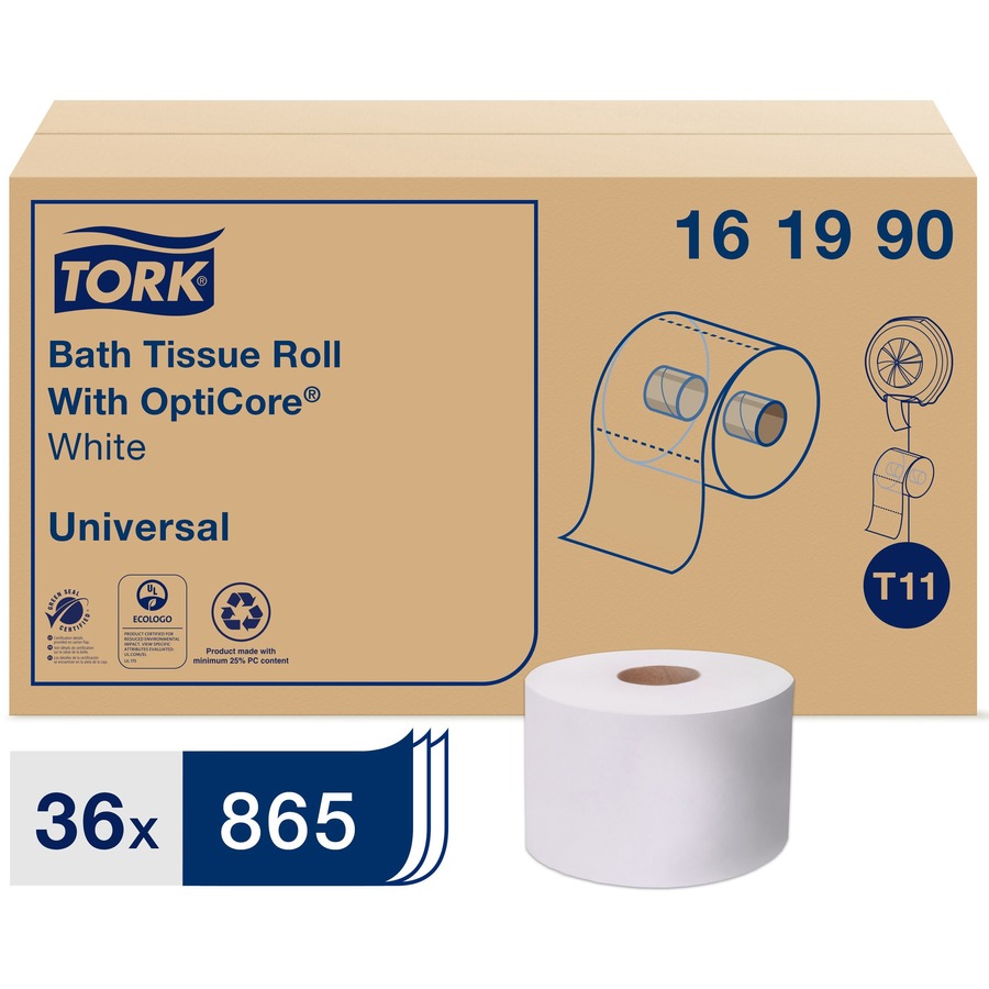 TORK Universal Bath Tissue Roll with OptiCore - Bear Facility Supply