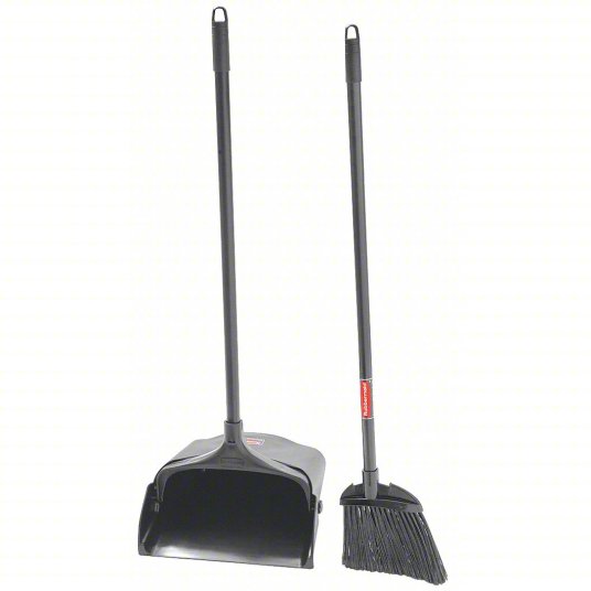RUBBERMAID Lobby Pro Broom, Poly Bristles, 35" Metal Handle, Black ...